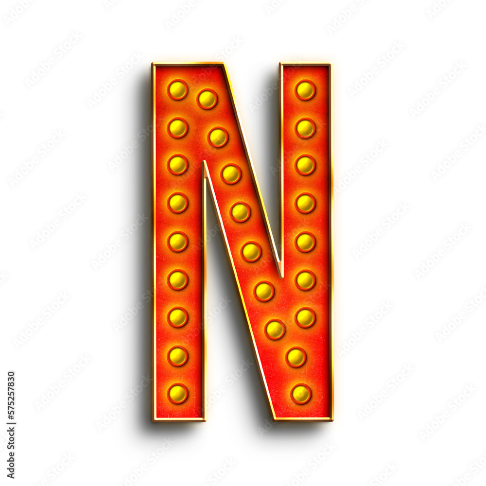 Broadway Show Lights alphabet uppercase letters. This is a part of a ...