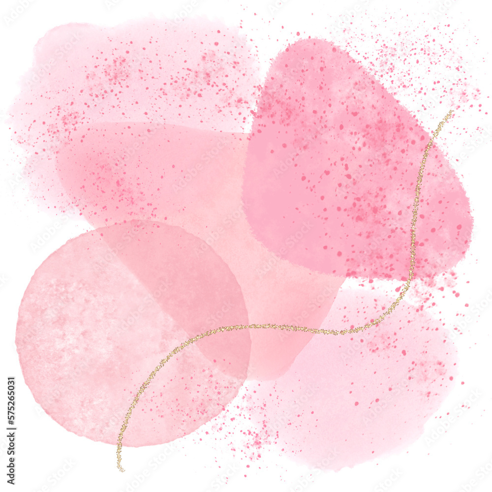 Light Pink Watercolor Design Isolated on Transparent Background Stock ...