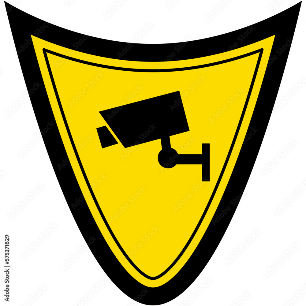 Sticker CCTV Camera logo symbol Icon Stock Vector | Adobe Stock