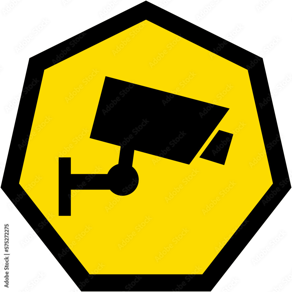 Sticker CCTV Camera logo symbol Icon Stock Vector | Adobe Stock