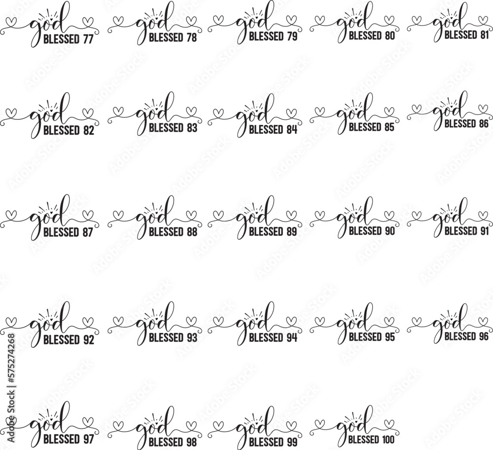 Blessed Svg Bundle Stock Vector | Adobe Stock