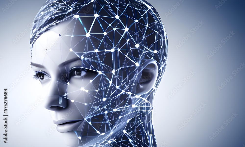 Businesswoman and Artificial Intelligence AI, Digital Technology ...