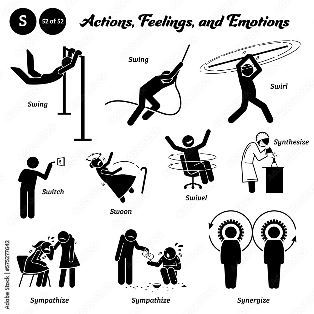 Poster Stick figure human people man action, feelings, and emotions ...
