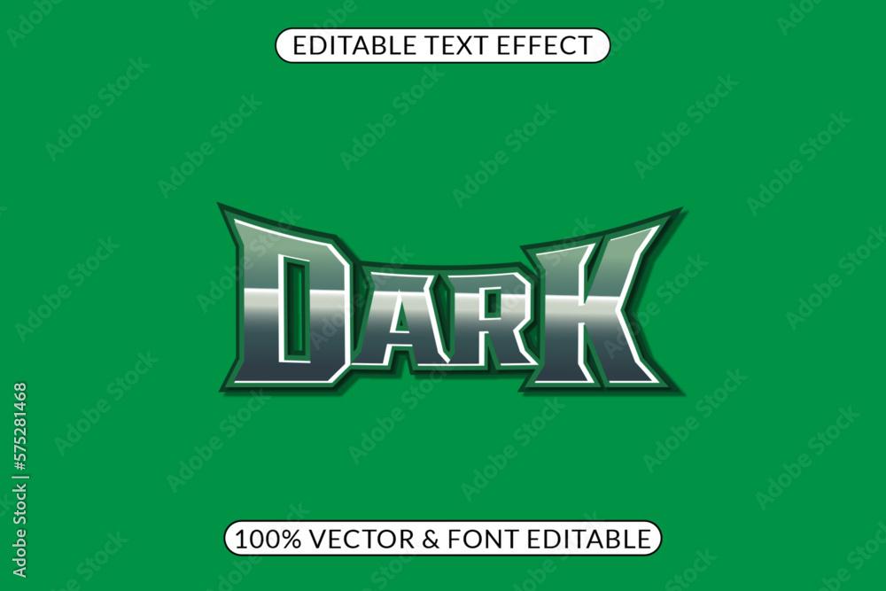 Dark Lettering Design With Editable Gradient Text Effect Stock Vector ...