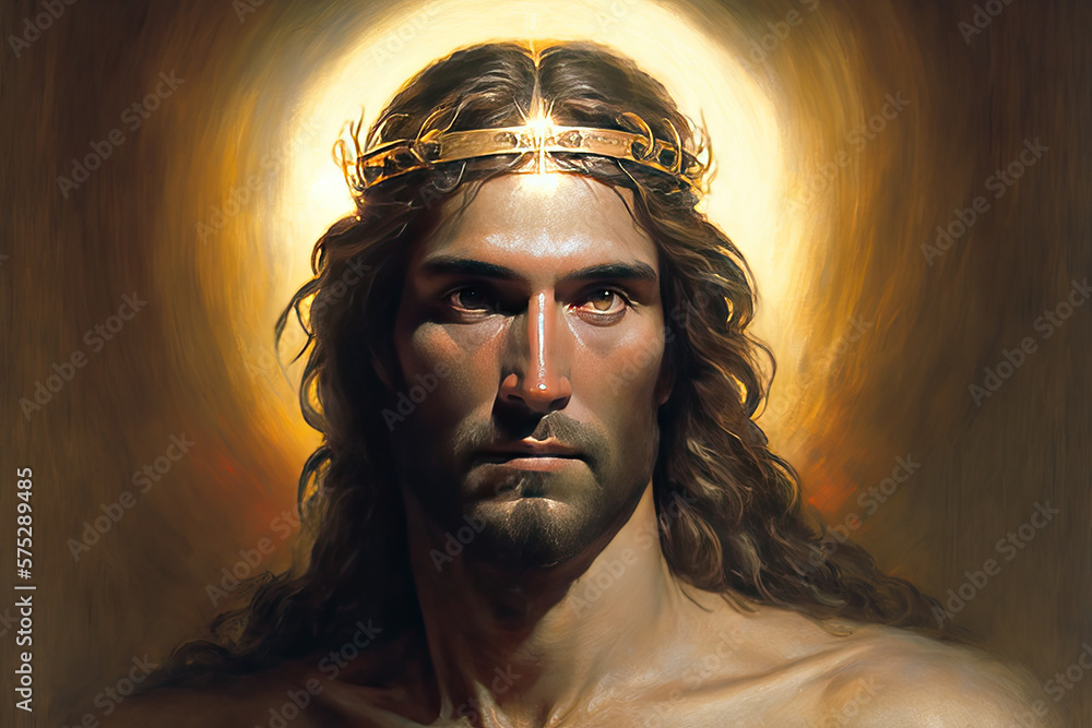 Jesus Christ, Savior of mankind, generative AI picture Stock ...