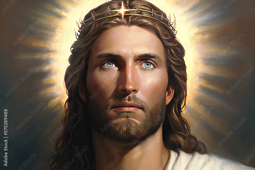 Jesus Christ, Savior of mankind, generative AI picture Stock ...