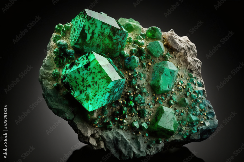 realistic Green Garnierite stone ore, close up, realistic photo texture ...