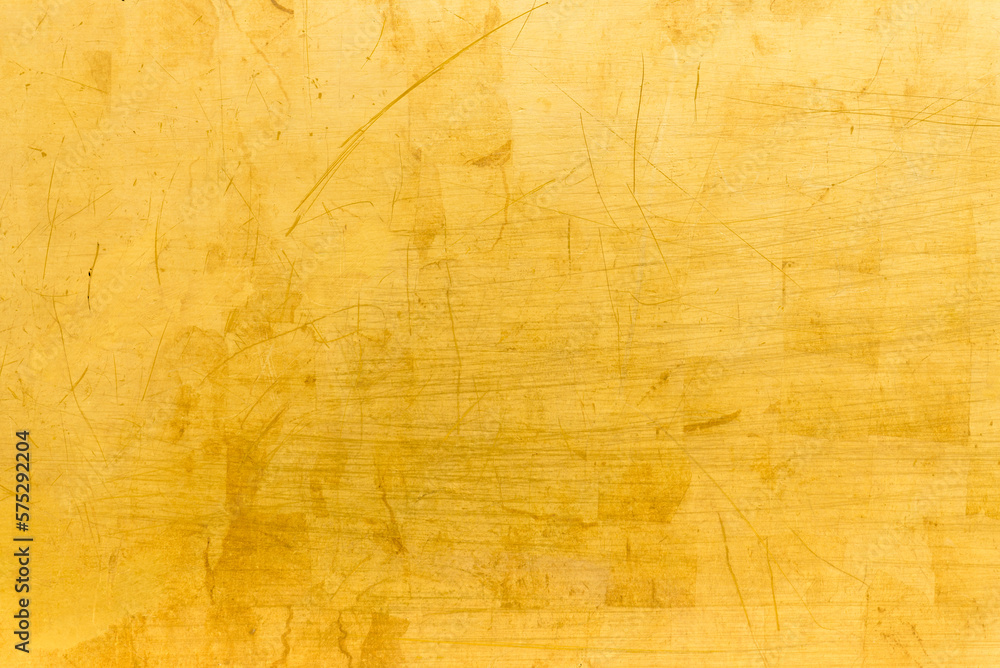 Artificial Gold background and texture on cement make from color paint ...