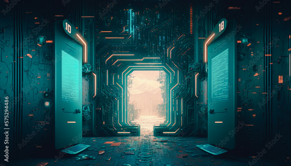 an environment inspired by the virtual world of computers ,artificial ...