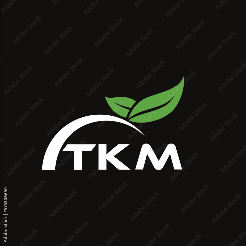 TKM letter nature logo design on black background. TKM creative ...