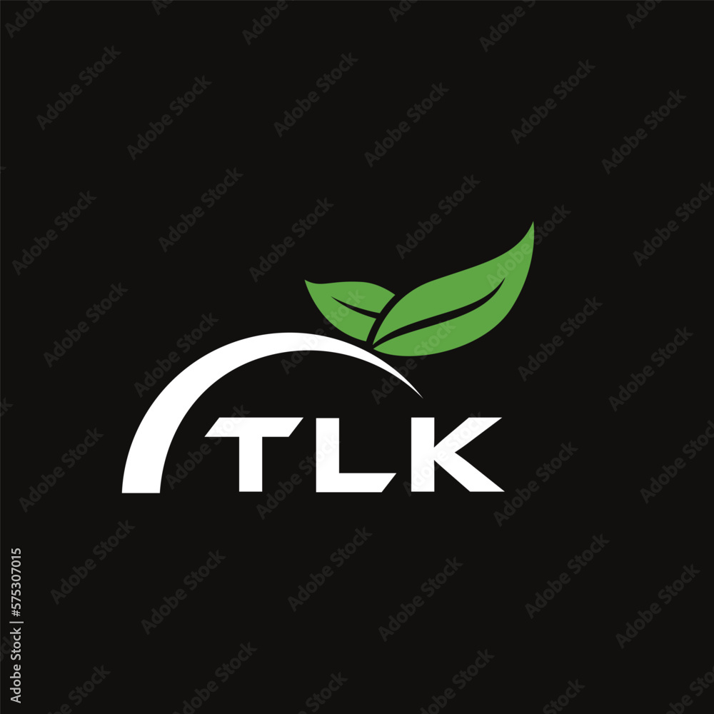 TLK letter nature logo design on black background. TLK creative ...