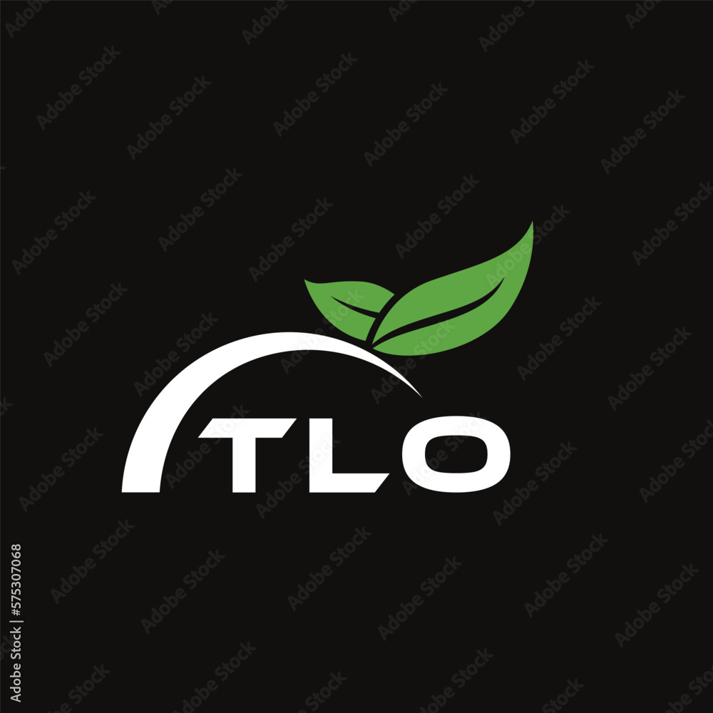 TLO letter nature logo design on black background. TLO creative ...