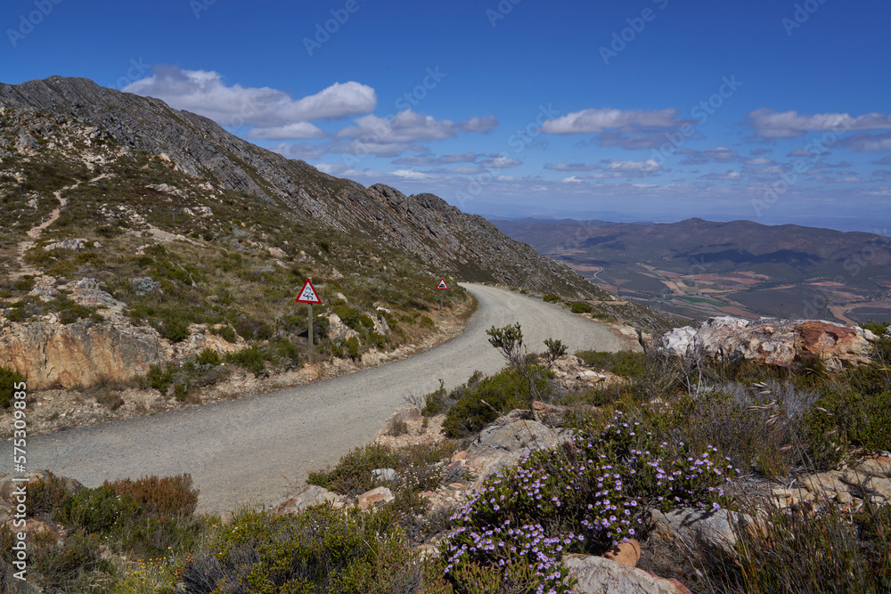 Swartberg Pass connecting Oudtshoorn and Prince Albert in the Western ...