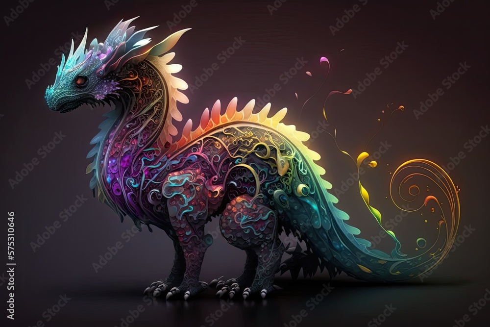 Cute, cartoony, and bursting with cutesy colors, this dragon will melt ...