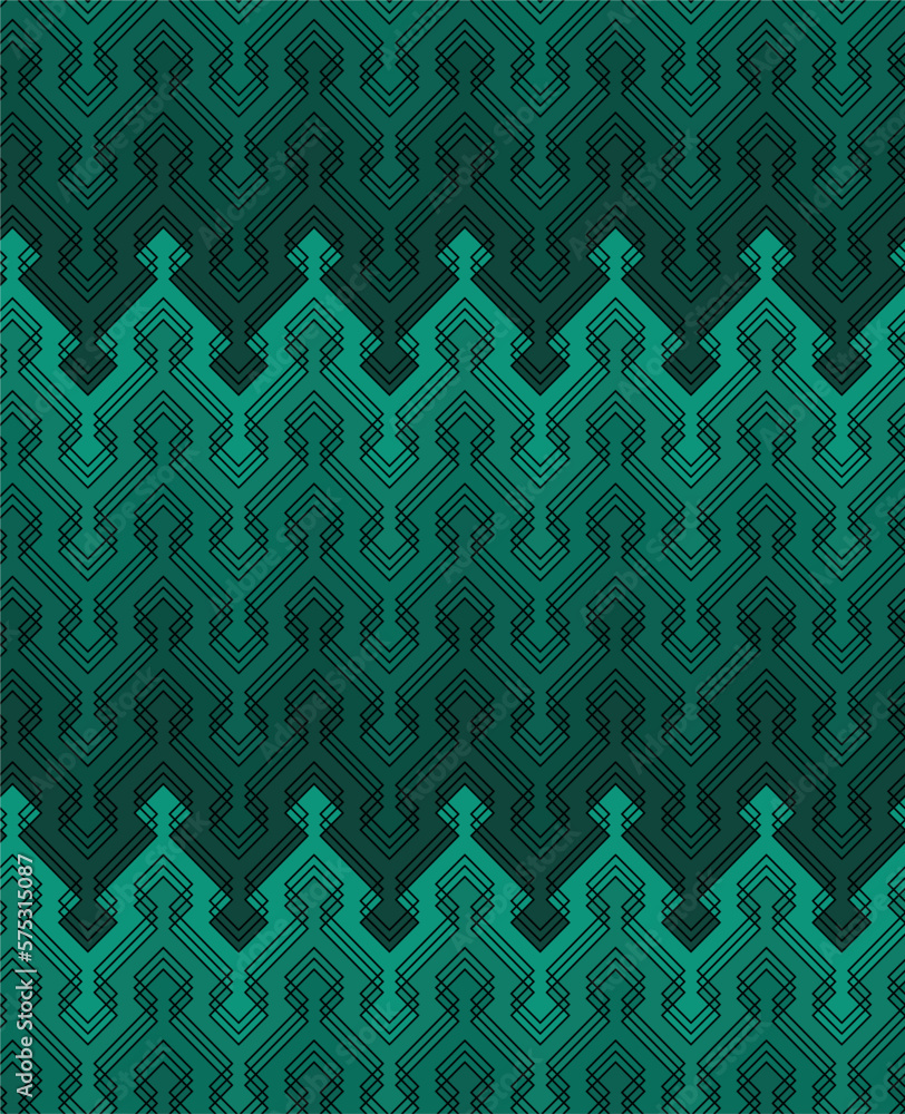 Seamless vector pattern of green flowers in the dark green background ...