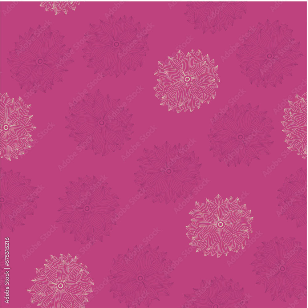 Aesthetic Seamless Purple Floral Pattern for wallpapers, backgrounds ...
