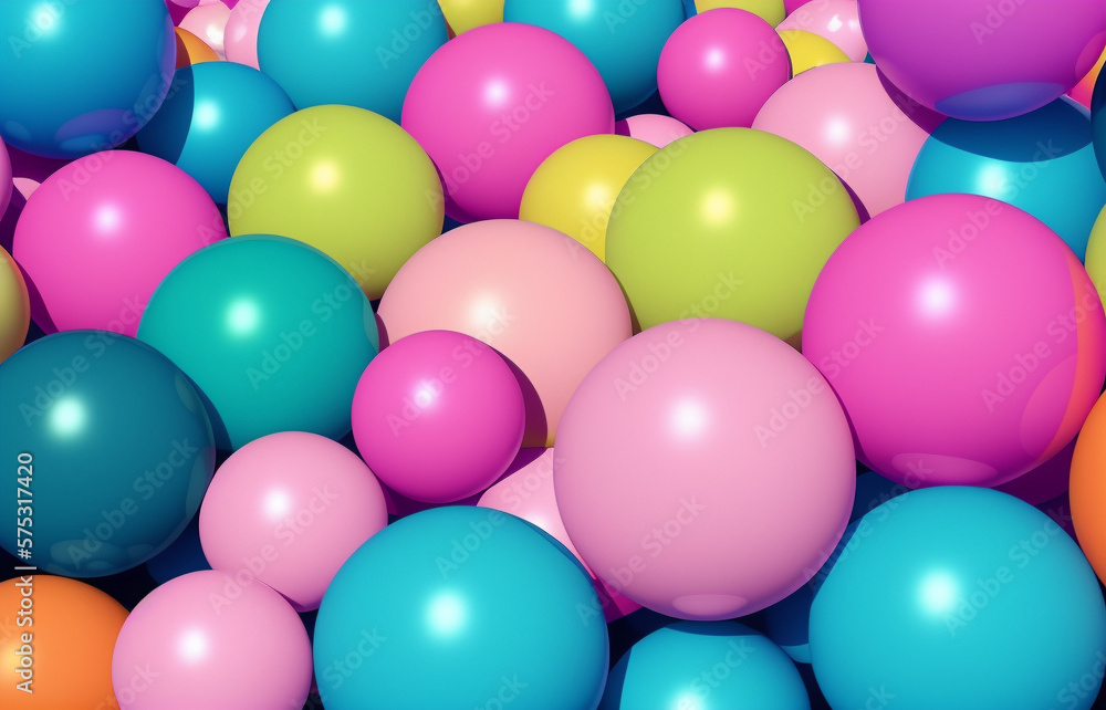 Ilustrace „Colorful balls abstract wallpaper and background. Pattern ...