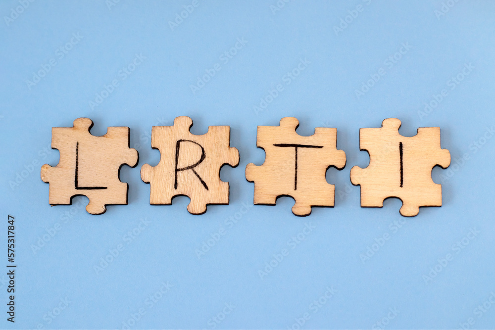 Lower Respiratory Tract Infections - LRTI. Lettering on wooden puzzles ...