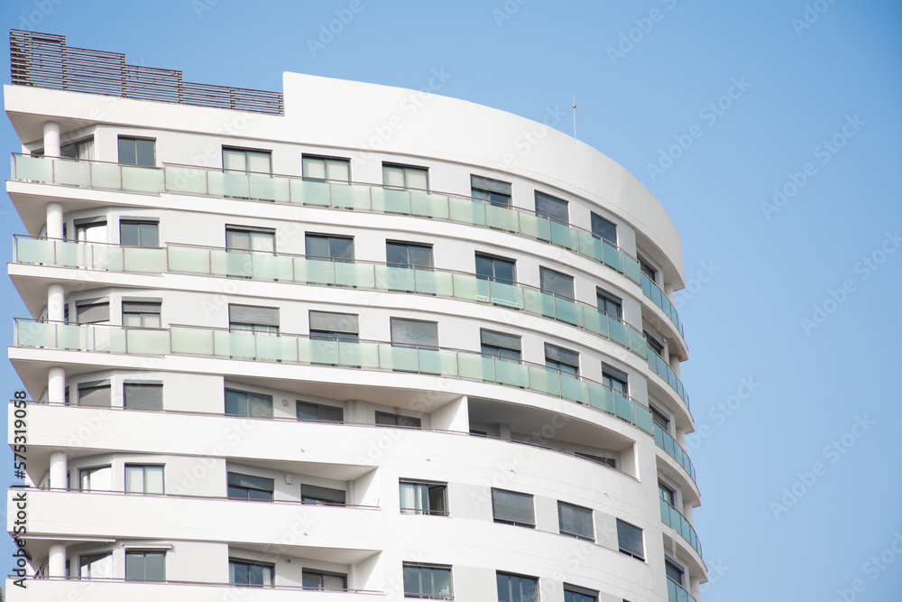 Newly built residential building in one of the new neighborhoods of the ...