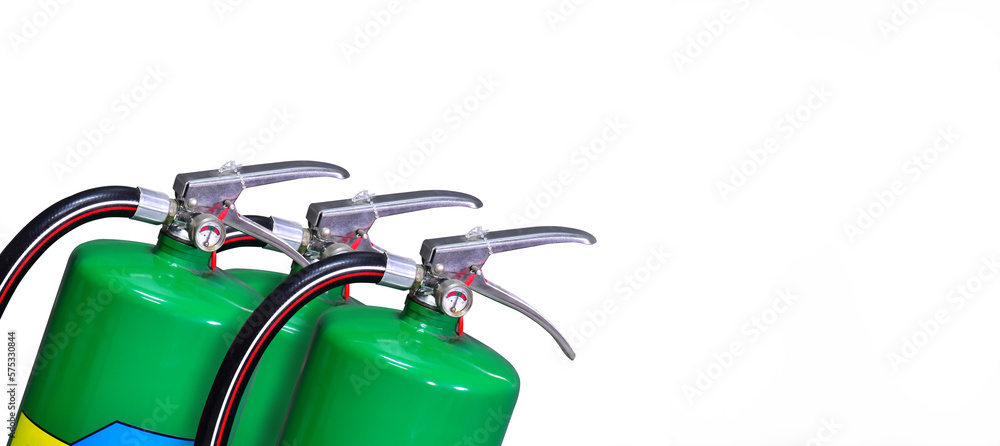 green fire extinguisher tank Volatile Liquid (Clean Agent) control room ...