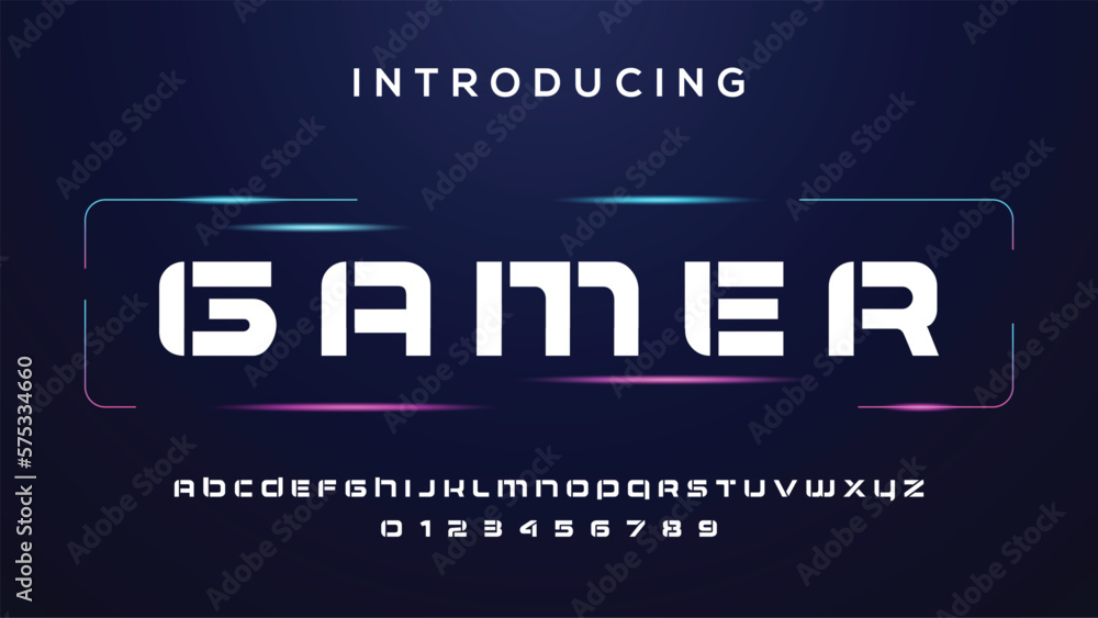 Abstract minimal future alphabet fonts. simple typography sport future ...