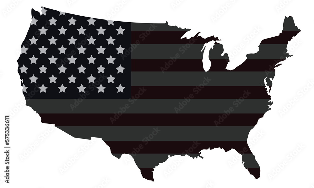 USA map with flag LOGO Stock Vector | Adobe Stock