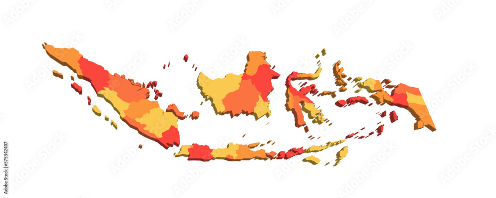 Indonesia political map of administrative divisions - provinces and ...