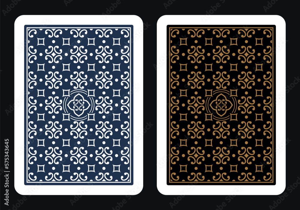 The reverse side of a playing card - back side reverse of playing cards ...