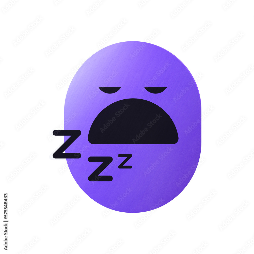 face sticker emoticon sleepy Stock Illustration | Adobe Stock