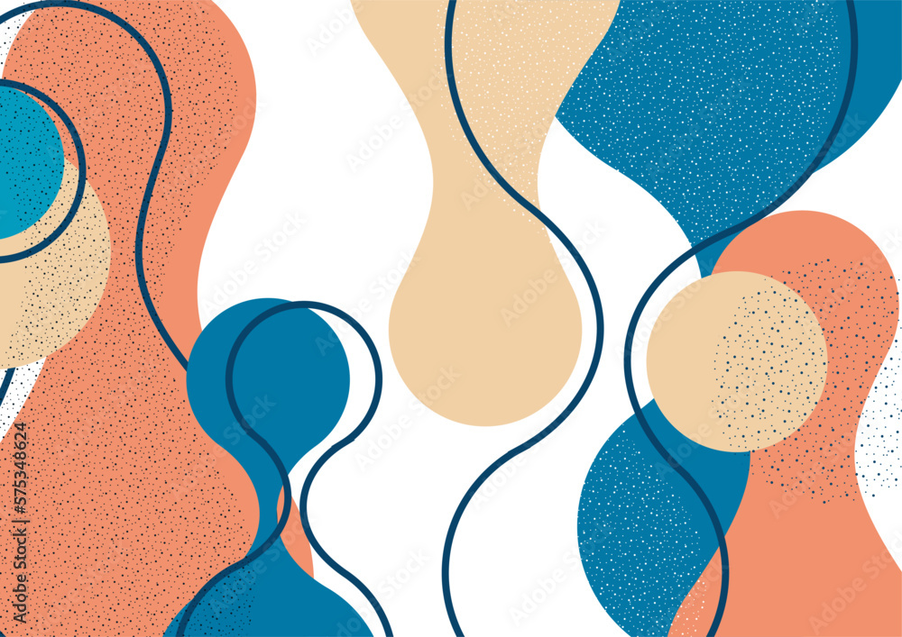 Abstract overlay shapes. Wavy shapes, flowing elements, flow lines ...