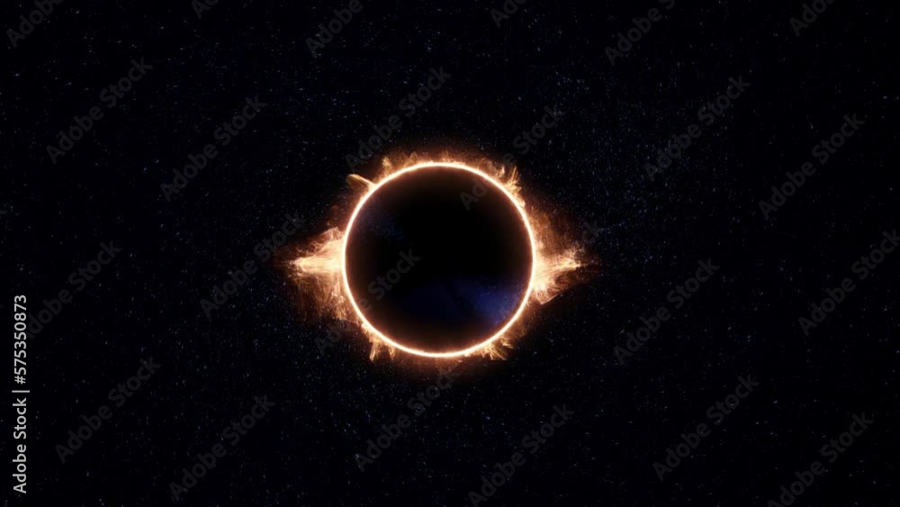 Fire geometric circle on a dark background. Easy to add lens flare ...