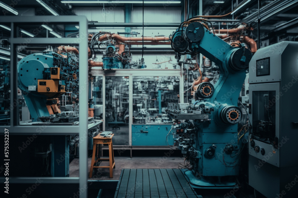 Fully Automated Manufacturing Plant or Factory, Futuristic Automation ...