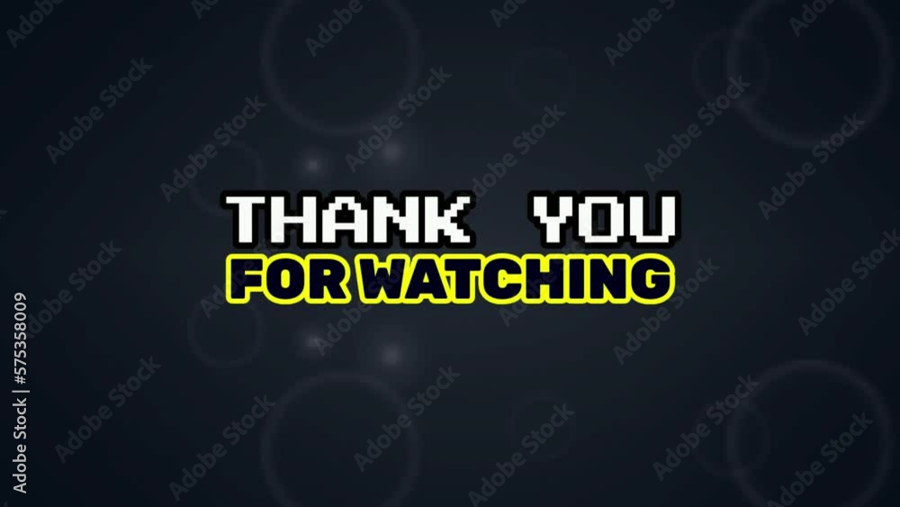 Animated end screen channel, with a cool and interesting theme, thank ...