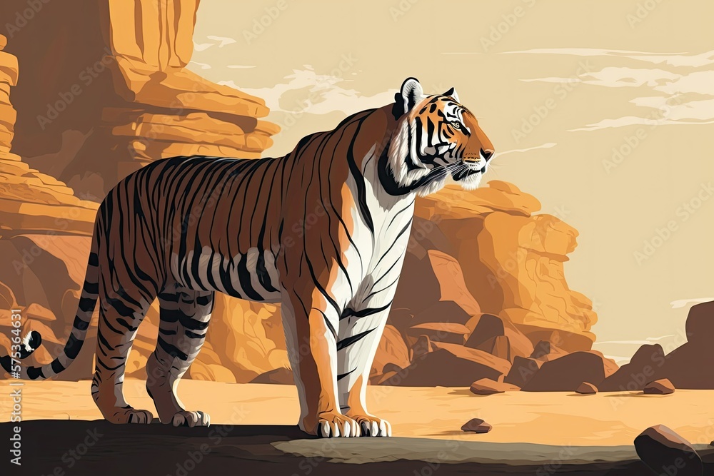 Tiger in its natural habitat looks great. Do the tiger position when ...