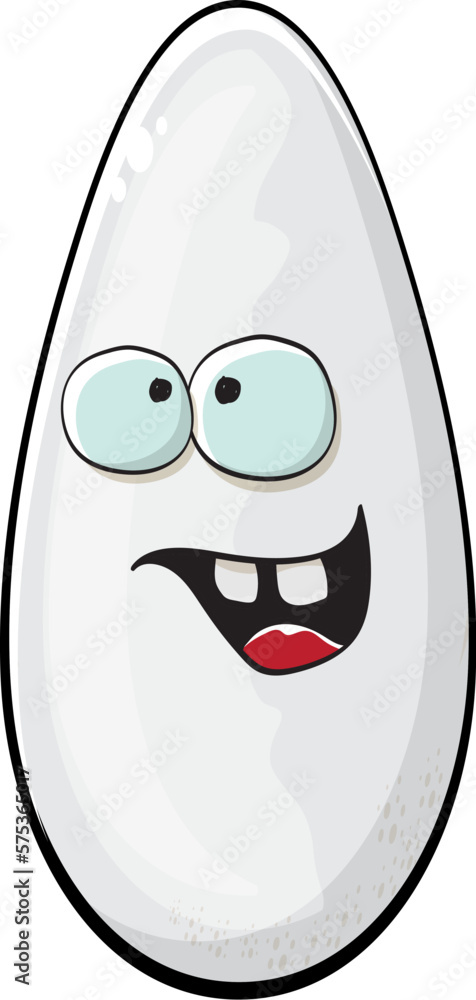 Rice character. Cartoon rice grain characters isolated on white ...