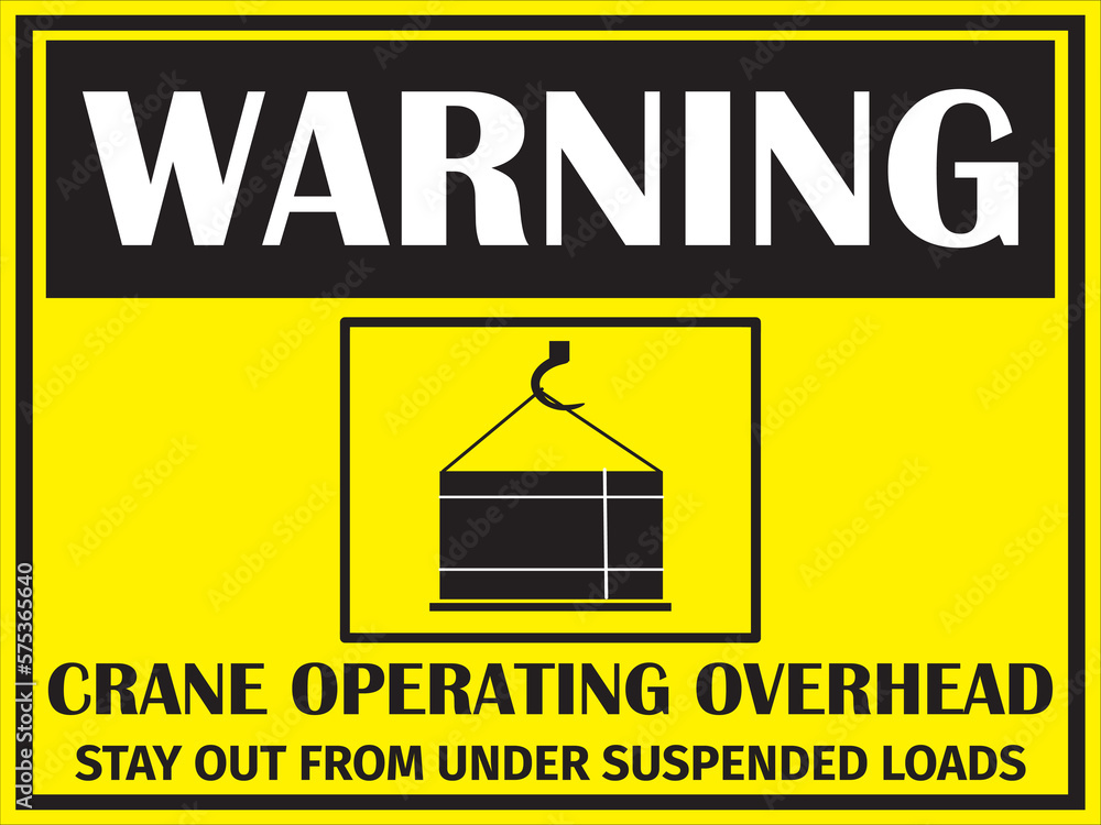 over head crane sign, crane overloaded sign, over head load sign vector ...