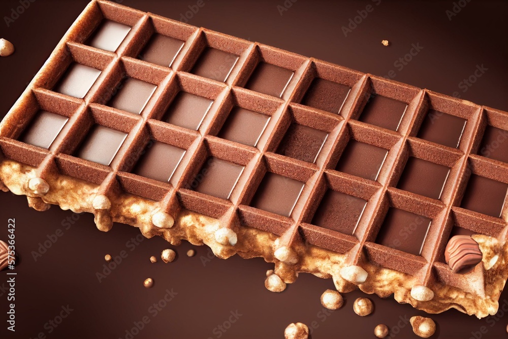 chocolate filled in a crispy wafer roll, Chocolate waffle sticks with ...