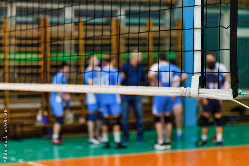 Image background for team volleyball games: coach analyzing game of ...