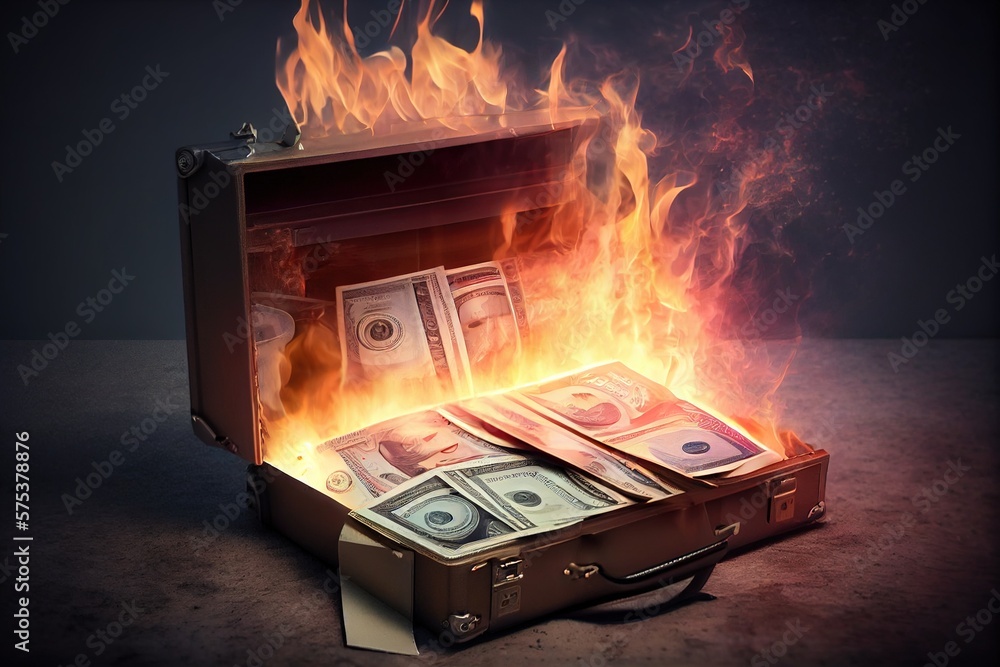 Generative AI illustration of the metaphorical concept of loss and ...