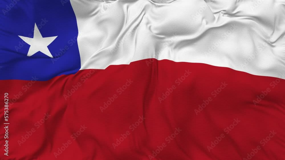 Chile Flag Seamless Looping Background, Looped Bump Texture Cloth ...