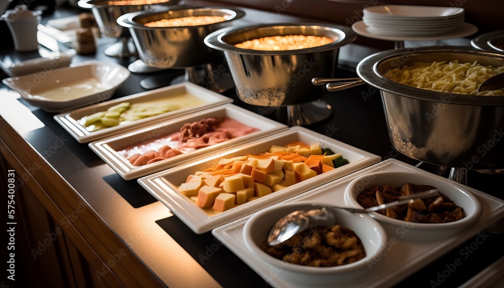 Chinese buffet fried rice and sweet and sour sauce. Appetizers, main ...