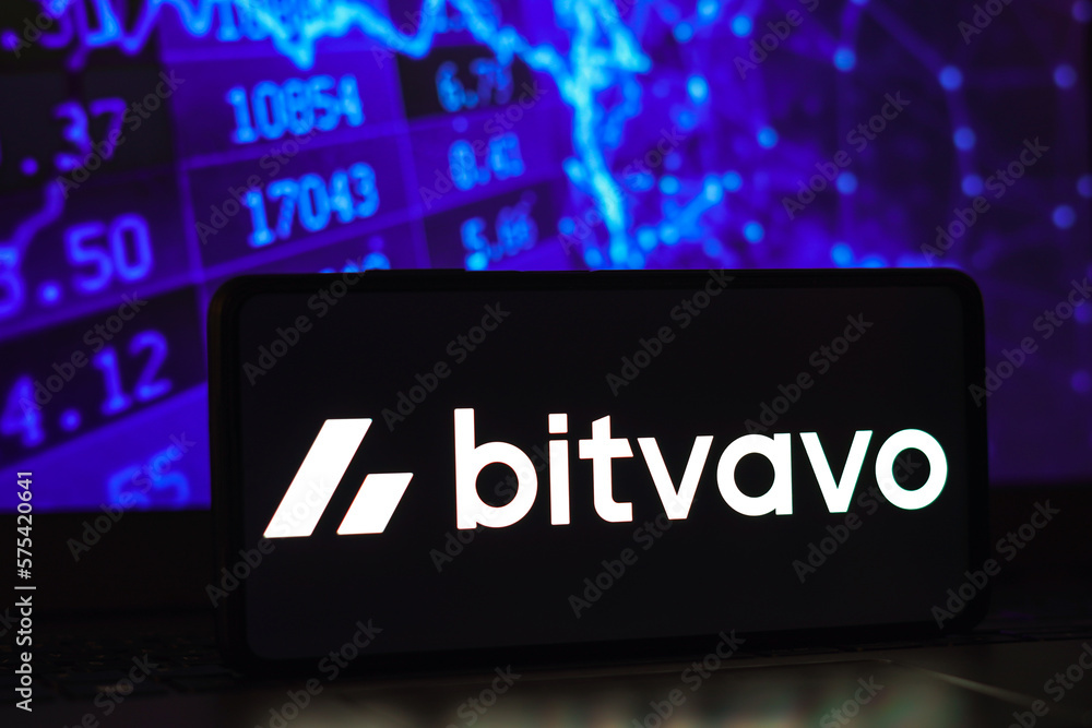 February 25, 2023, Brazil. In this photo illustration, the Bitvavo logo ...
