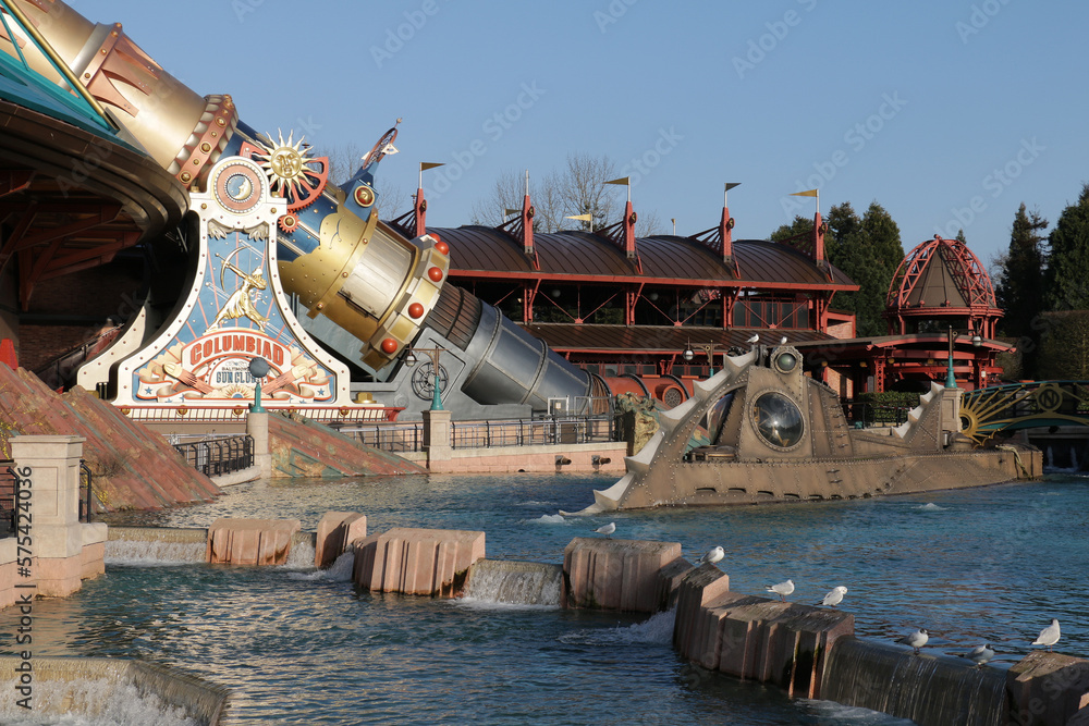 Parc à thème Disneyland Paris et Walt Disney Studios Stock Photo ...
