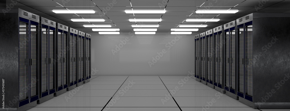 Server room. Server data center. Backup, mining, hosting, mainframe ...