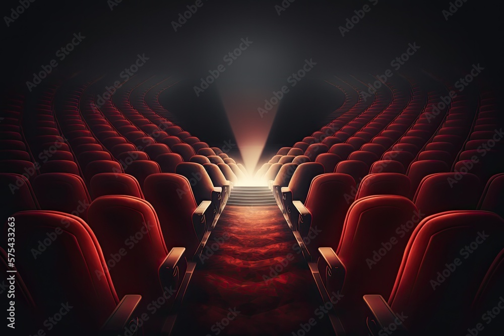 Individual red carpet seating for a movie theater. Cinematic experience ...