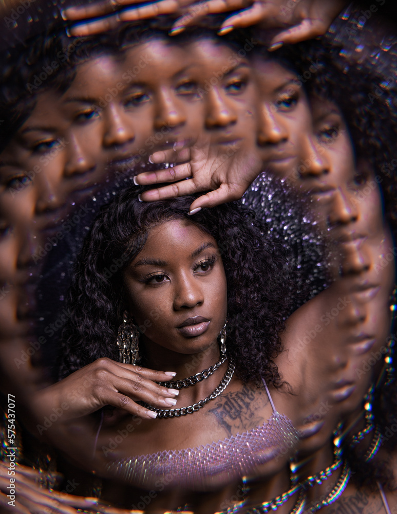 euphoria inspired editorial photo shoot glitter background purple black ...