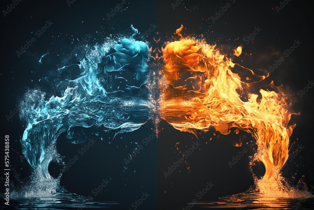 Water and fire are friends forever, concept of Acceptance and Unity ...