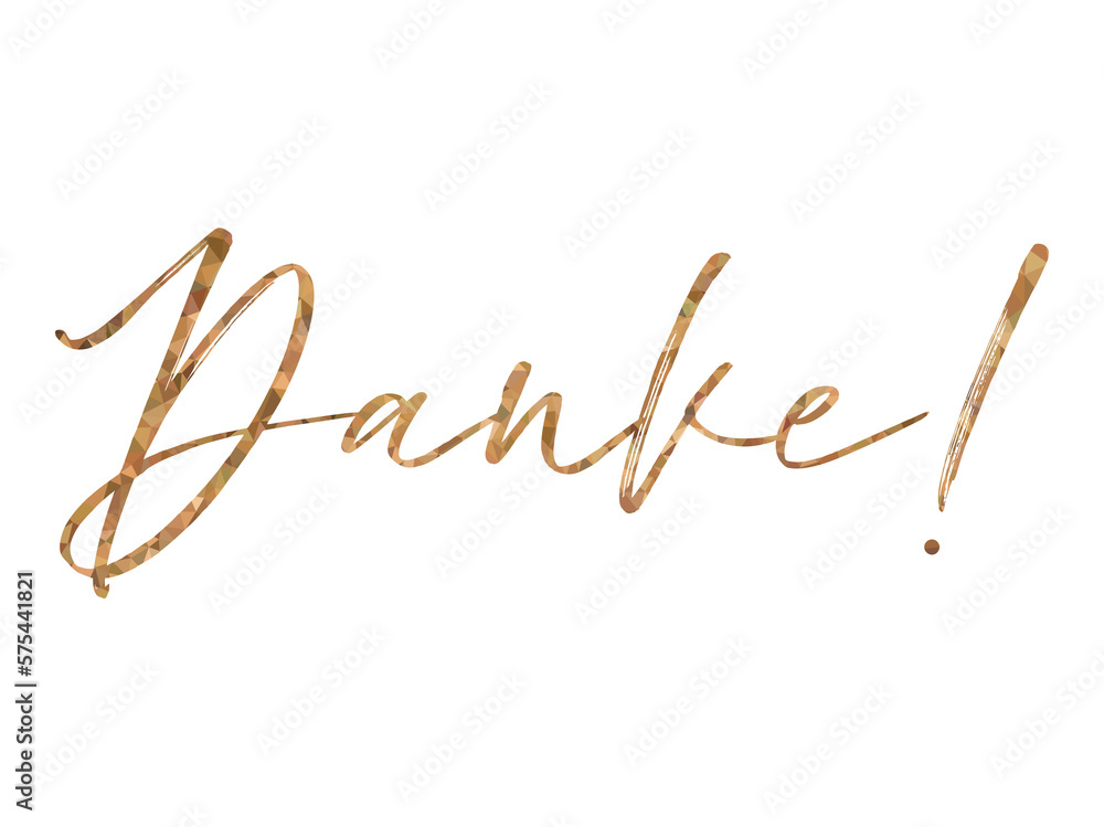 Danke Modern calligraphy. Hand drawn lettering danke isolated on the ...