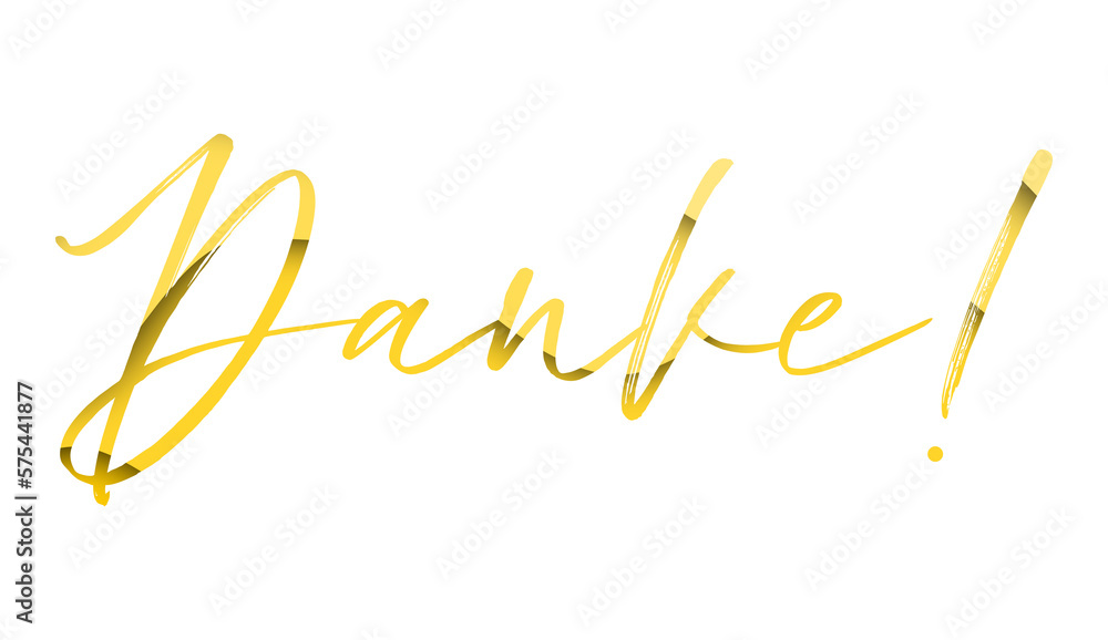 Danke Modern calligraphy. Hand drawn lettering danke isolated on the ...