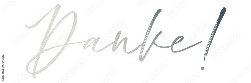 Danke Modern calligraphy. Hand drawn lettering danke isolated on the ...